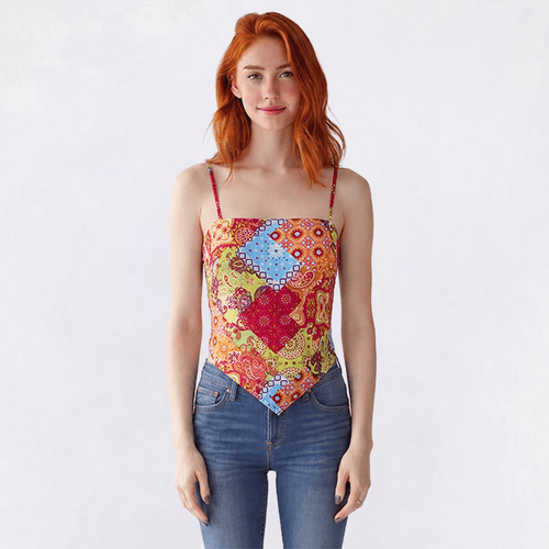 Click here for Juniors Madden Girl Scarf Hanky Top w/ Smock Back prices